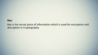 Introduction to Cryptography | PPTX
