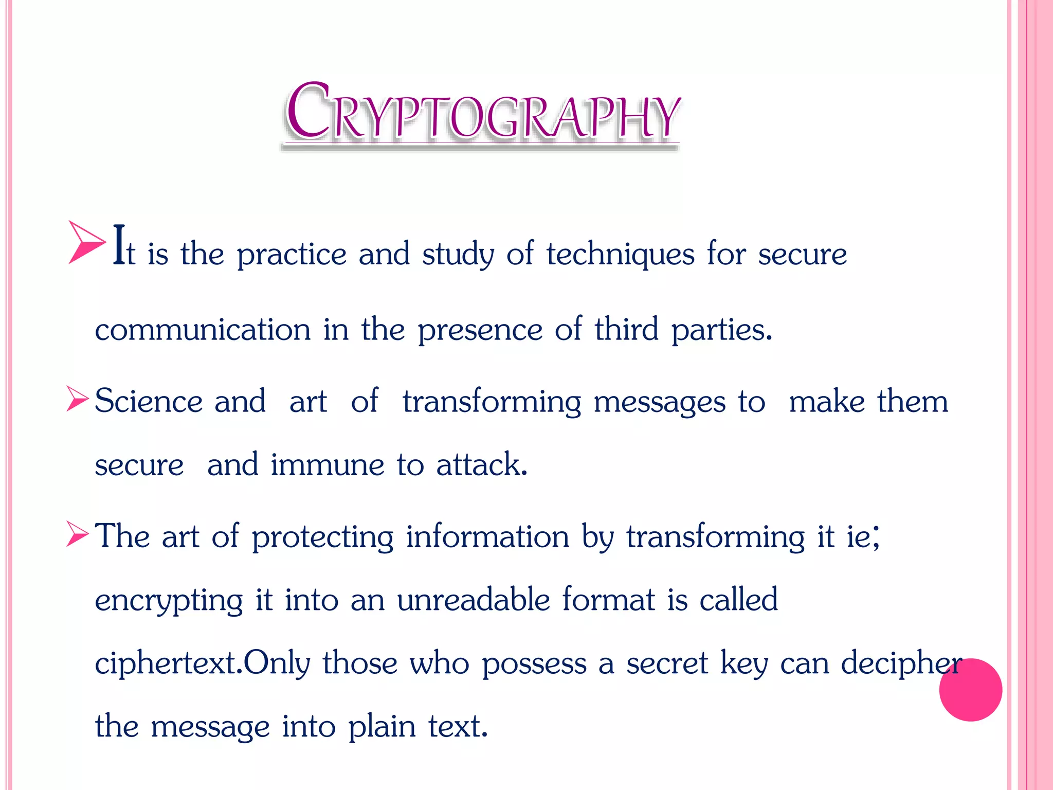 An Introduction To Ciphers – Cryptography Pdf – RERLCT