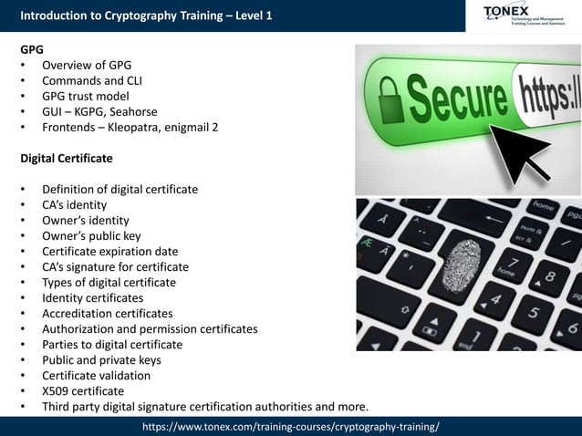 Introduction to Cryptography Training – Level 1 | PPTX
