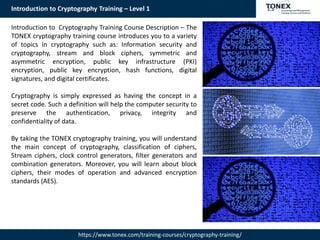 Introduction to Cryptography Training – Level 1 | PPTX