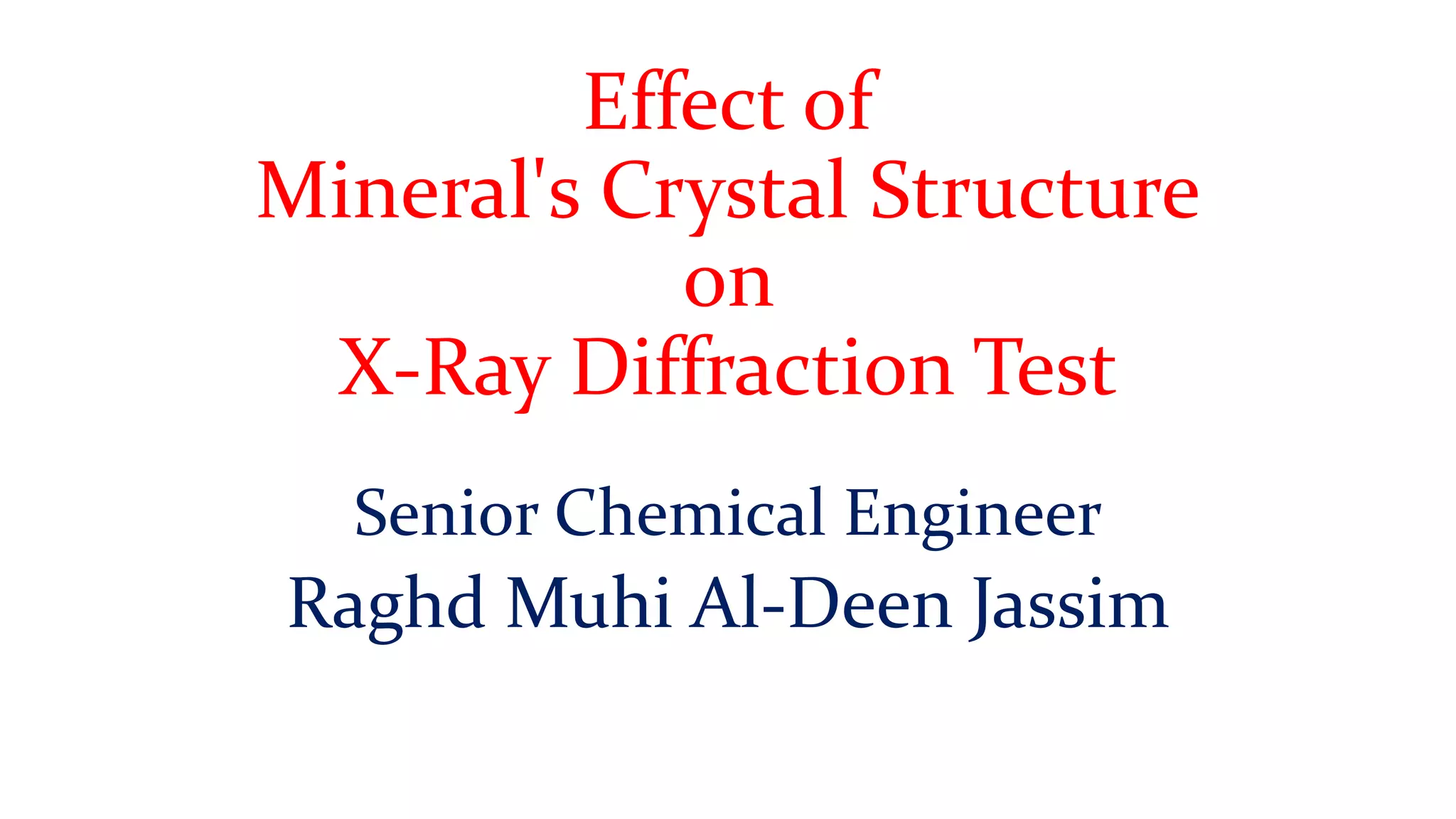 Introduction to crystallography and x ray diffraction theory | PPTX