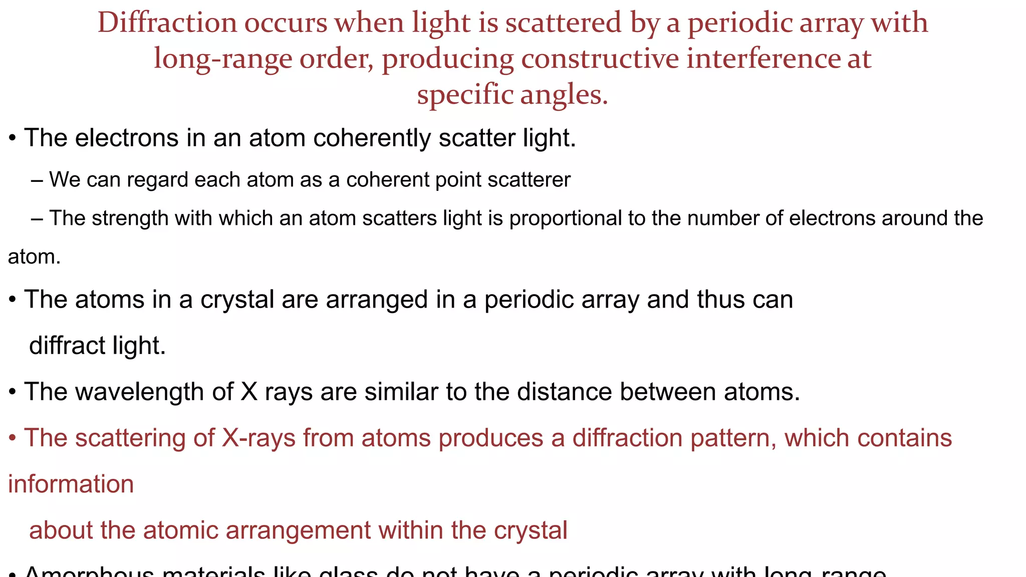 Introduction to crystallography and x ray diffraction theory | PPTX