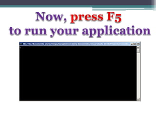 Introduction to c sharp | PPTX | Programming Languages | Computing
