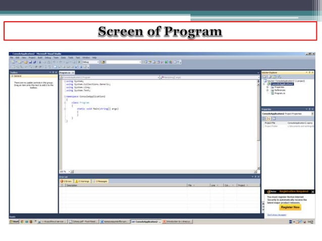Introduction to c sharp | PPTX | Programming Languages | Computing