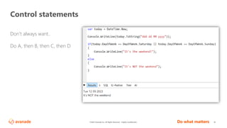 Introduction to C# | PPTX | Programming Languages | Computing