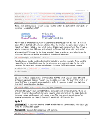 Introduction to css | PDF | Web Development | Internet