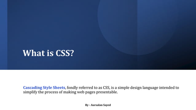 Introduction to CSS | PPT