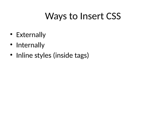 Introduction To Csspptx Web For Web Web Ppt