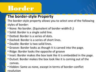 Introduction to CSS Borders - Lesson 4 | PPT