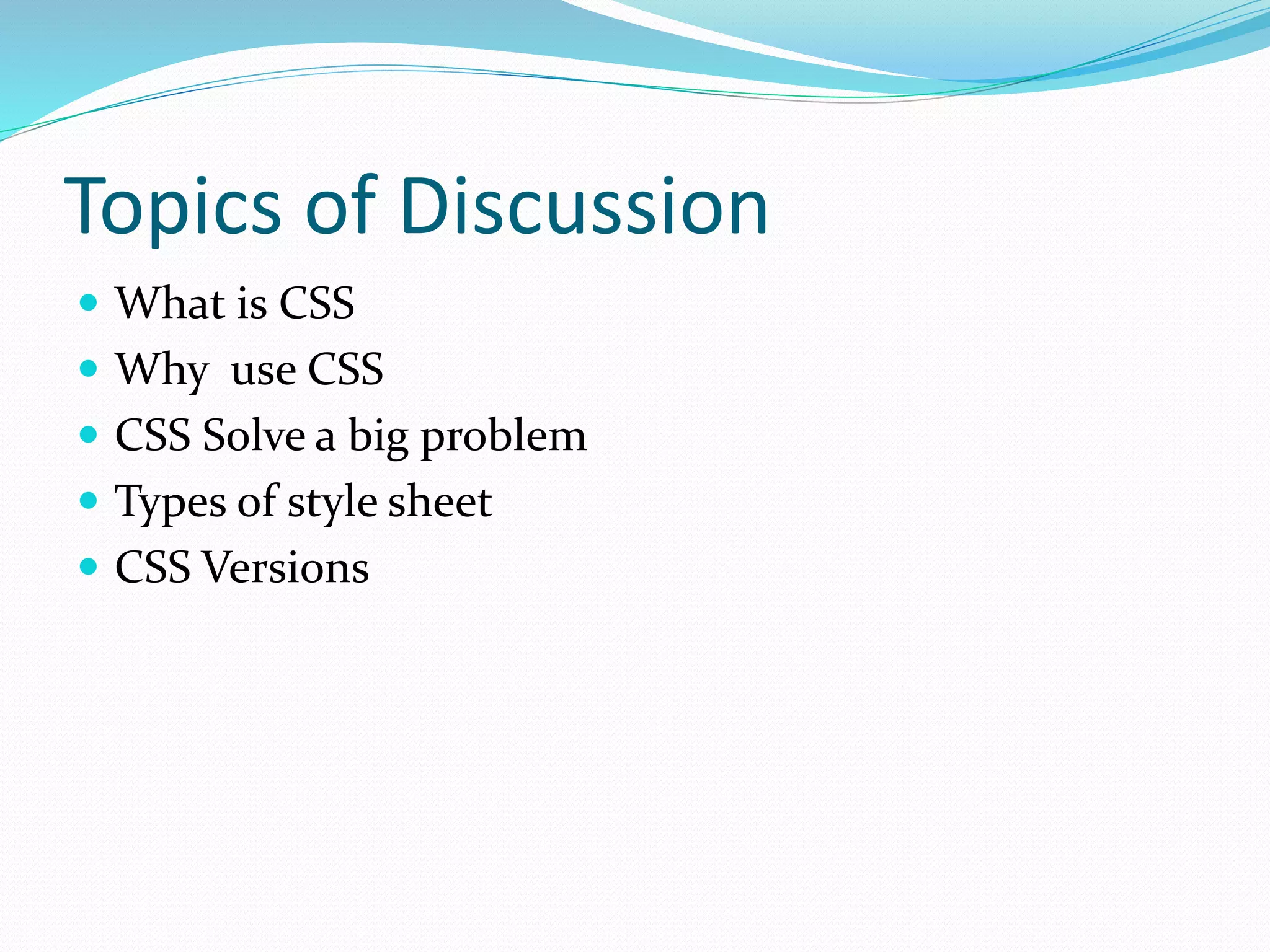 Introduction to CSS Class - 1 | PPT