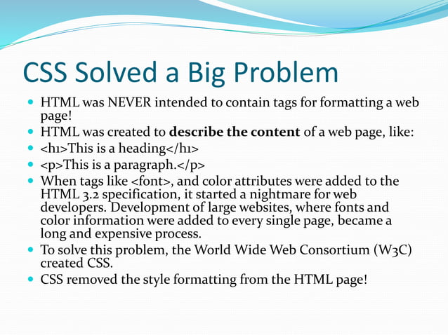 Introduction to CSS Class - 1 | PPT