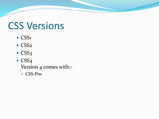 Introduction to CSS Class - 1 | PPT