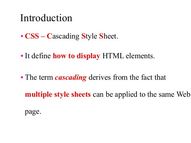Introduction to css & its attributes with syntax Introduction to css & its attributes with syntax