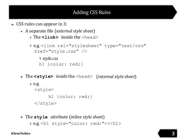 Introduction To Css Part1