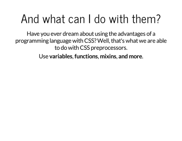 Introduction To Css Preprocessors Ppt