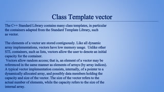 Introduction to C++, Standard Library, Class Template vector.pptx