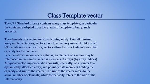 Introduction to C++, Standard Library, Class Template vector.pptx