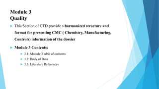 Introduction to ctd (common technical document) | PPT