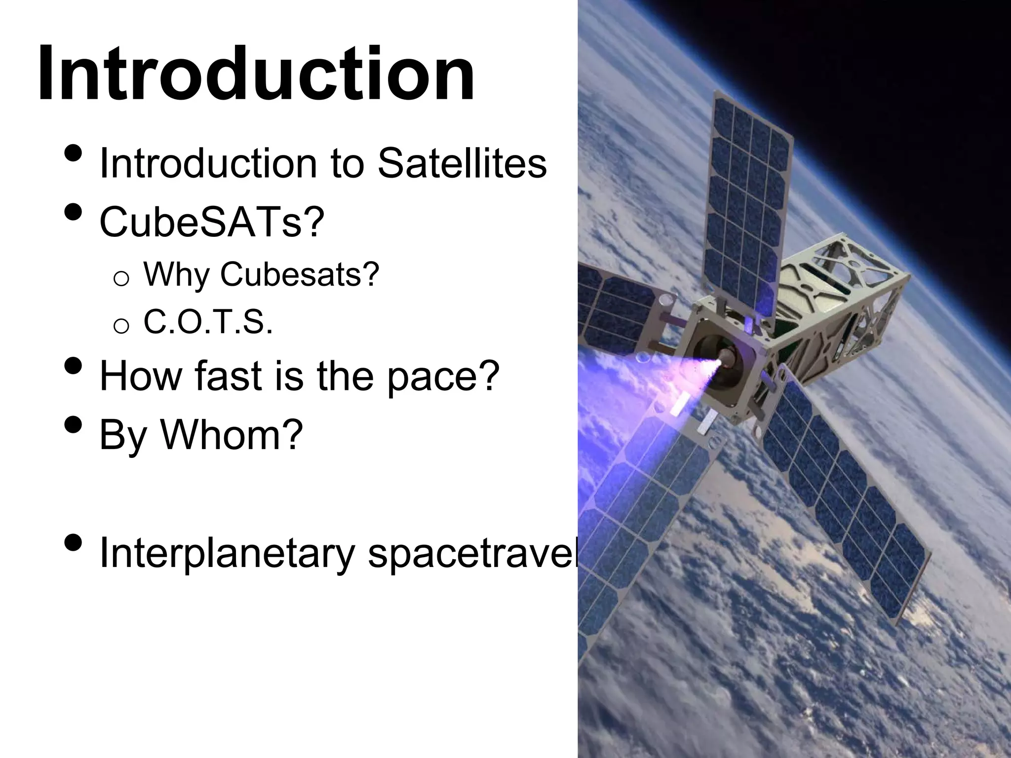 Introduction to cubesats | PDF