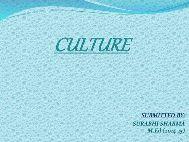 Introduction to culture | PPTX