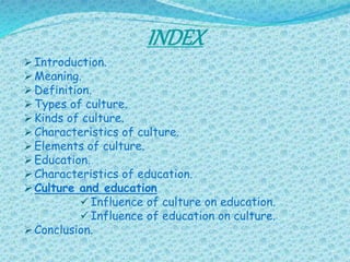 Introduction to culture | PPTX