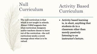 Null Curriculum In Education