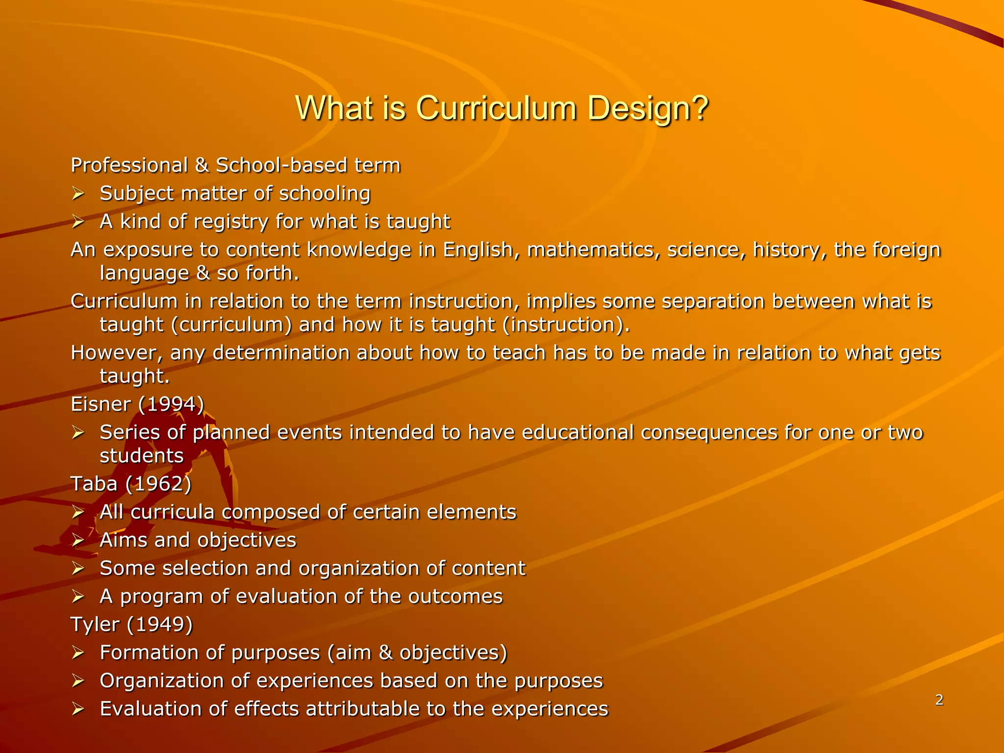 Introduction to Curriculum Design | PPT