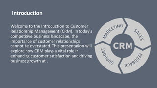 Introduction to Customer Relationship Management.pptx | Business ...