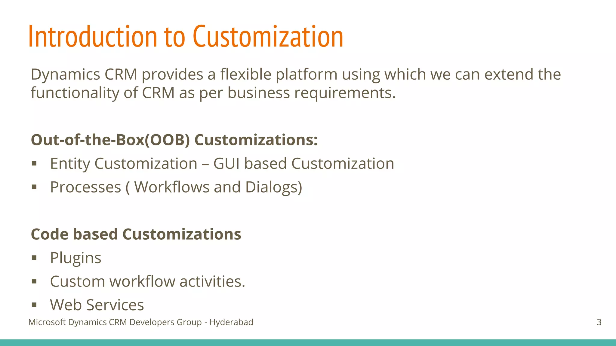 Introduction To Customization In Dynamics Crm 2016 Pptx Computing Technology And Computing