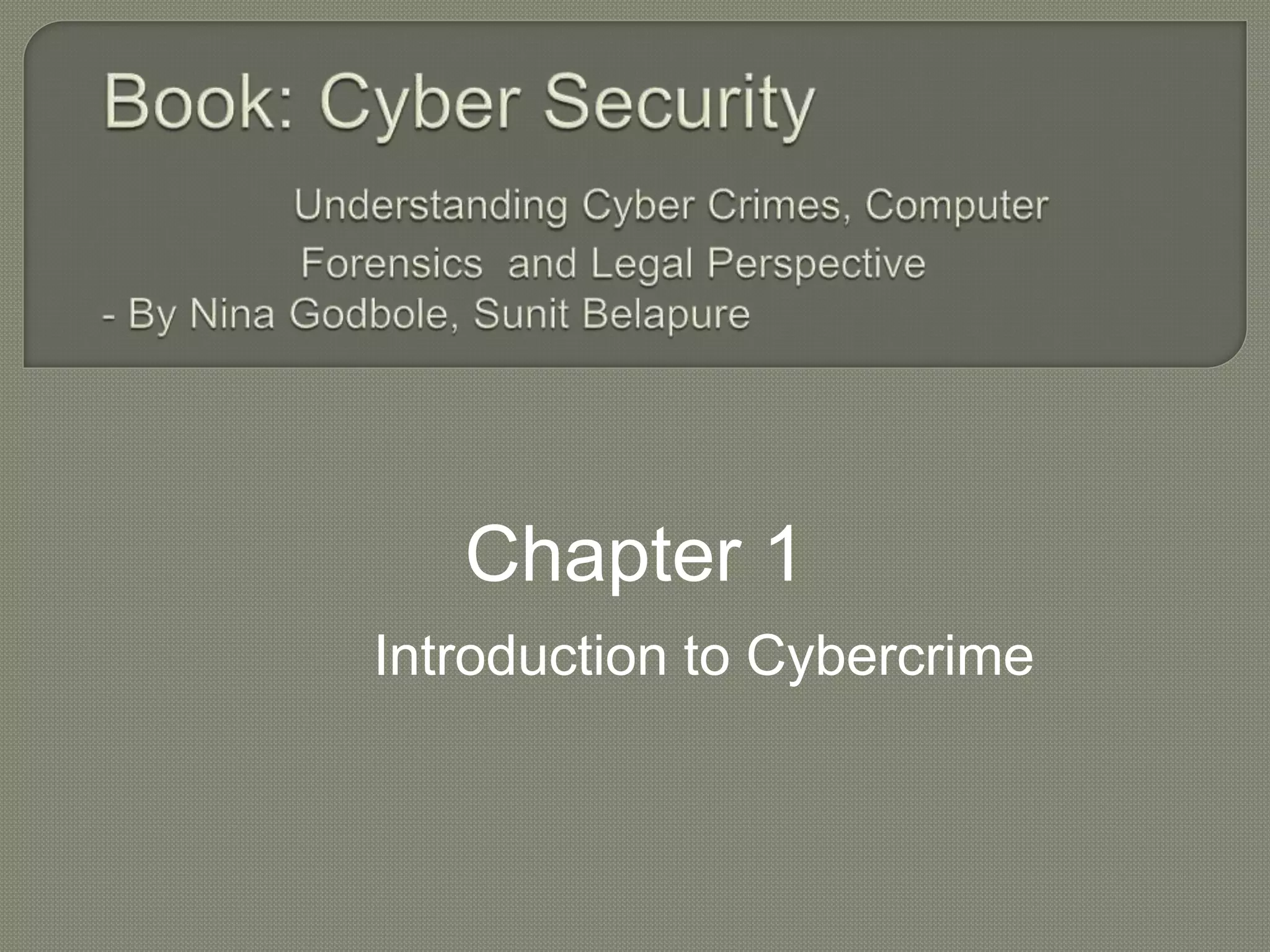 Introduction to cybercrime | PPTX