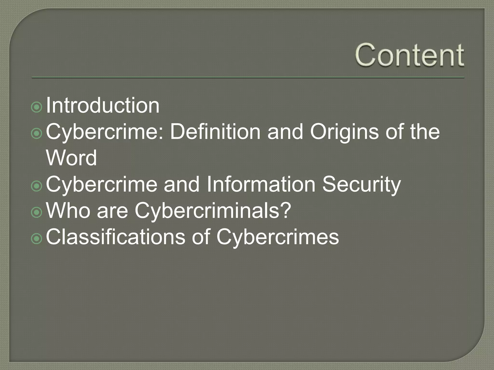 Introduction to cybercrime | PPTX