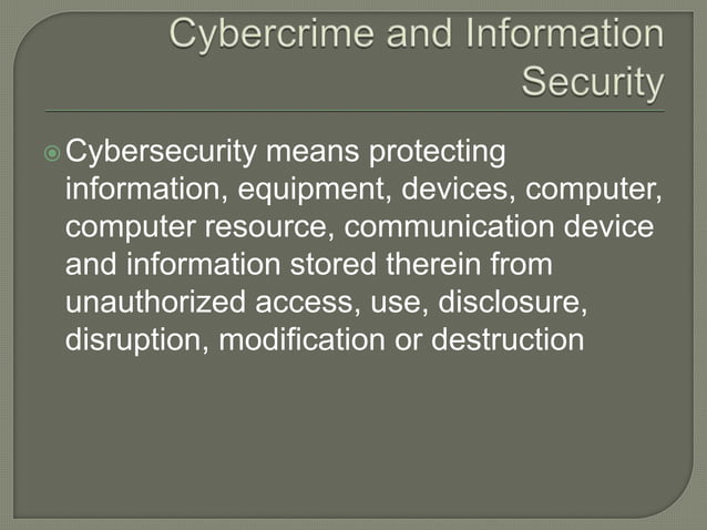 Introduction to cybercrime | PPTX
