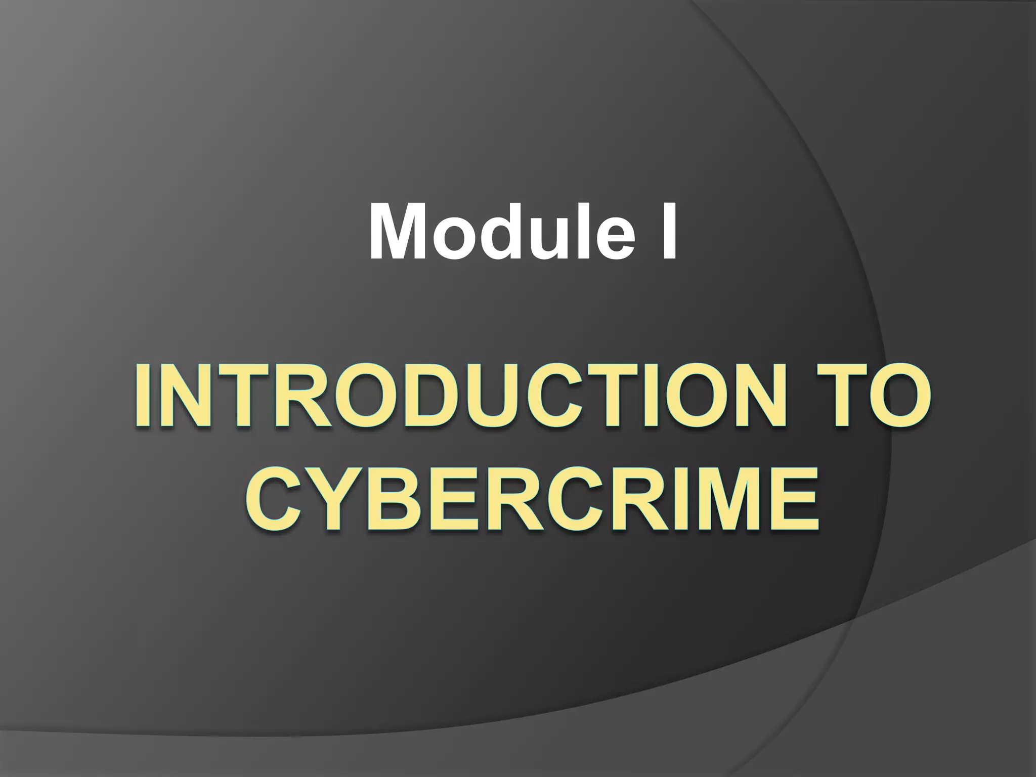 Introduction to cybercrime | PPTX