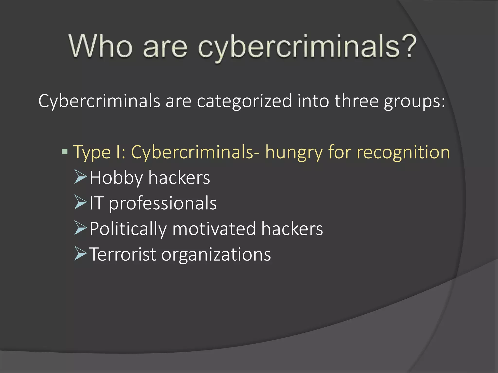 Introduction to cybercrime | PPT