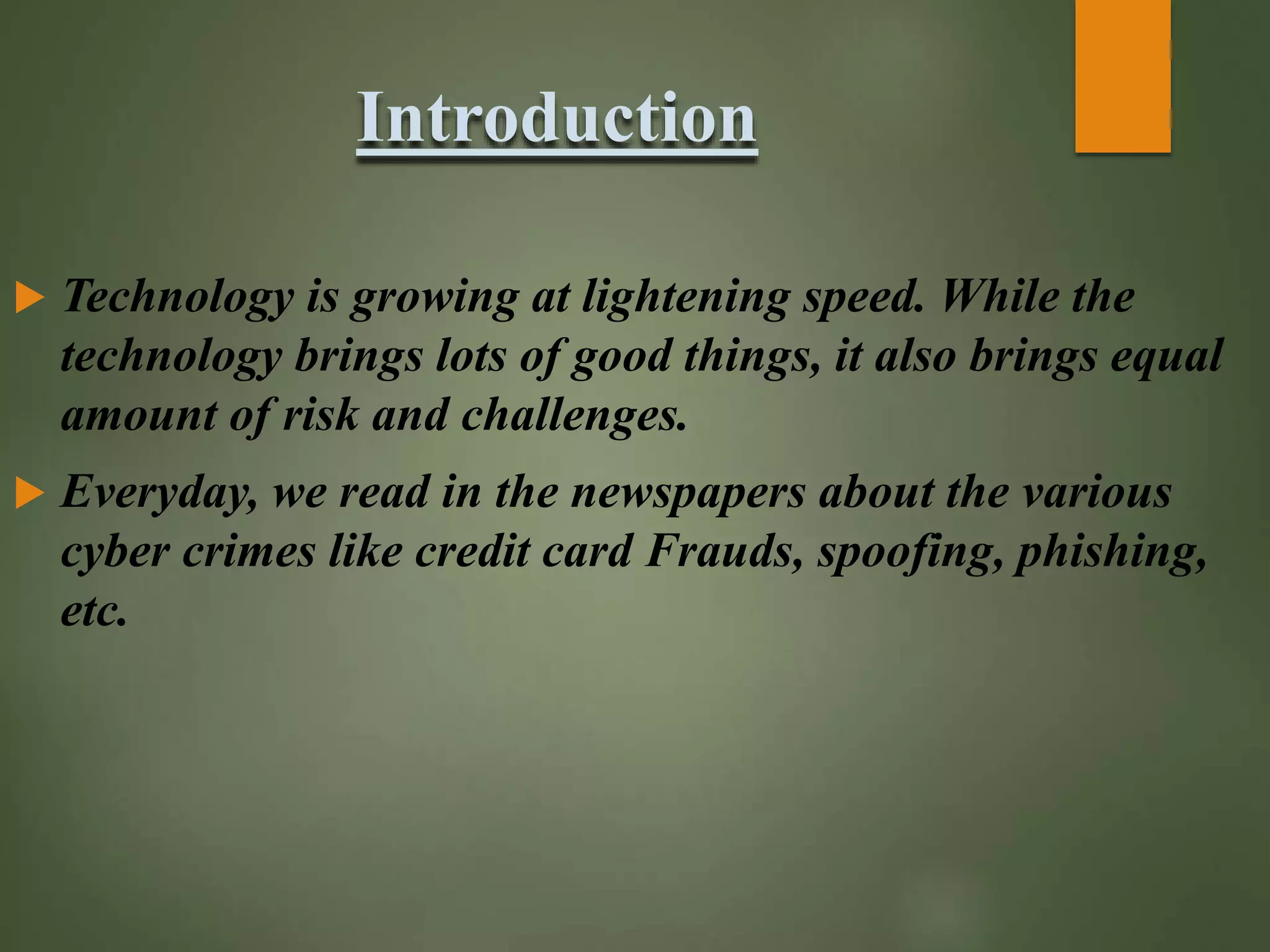 Introduction to cyber crime & law | PPTX