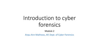 Introduction to cyber forensics | PPTX