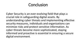 Introduction to Cyber Security.pdf file. | PDF