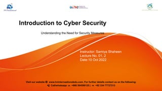 Introduction to Cyber Security-- L01.pptx