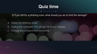 Introduction to Cyber Security | Malware | Phishing attacks | PPT