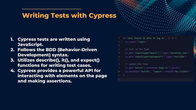 Introduction toTesting with Cypress (Tool) | PPT