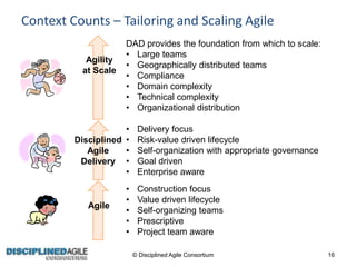 Introduction to Disciplined Agile Delivery (DAD) : Presented by Dr ...