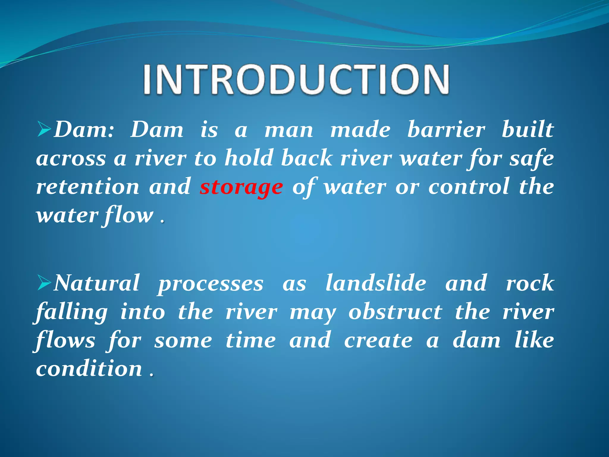 Introduction to Dams.pptx | Geology | Science
