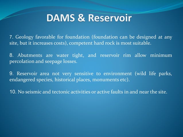 Introduction to Dams.pptx | Geology | Science