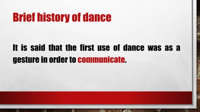 Introduction to Dance | PPTX
