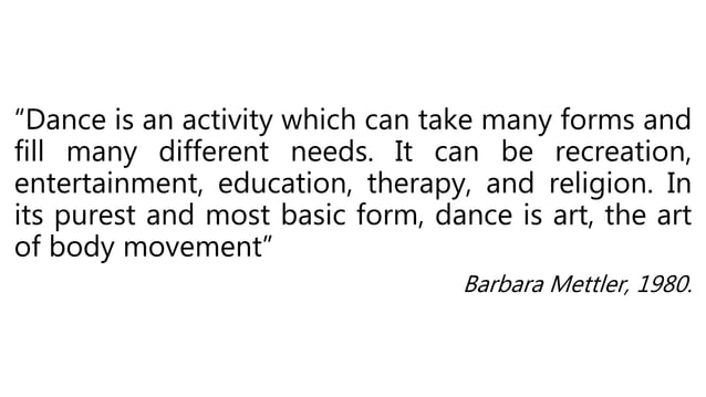 Introduction to dance | PPTX | Dance | Fine Art