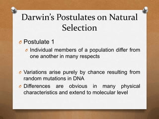 Introduction to darwinian evolution | PPTX