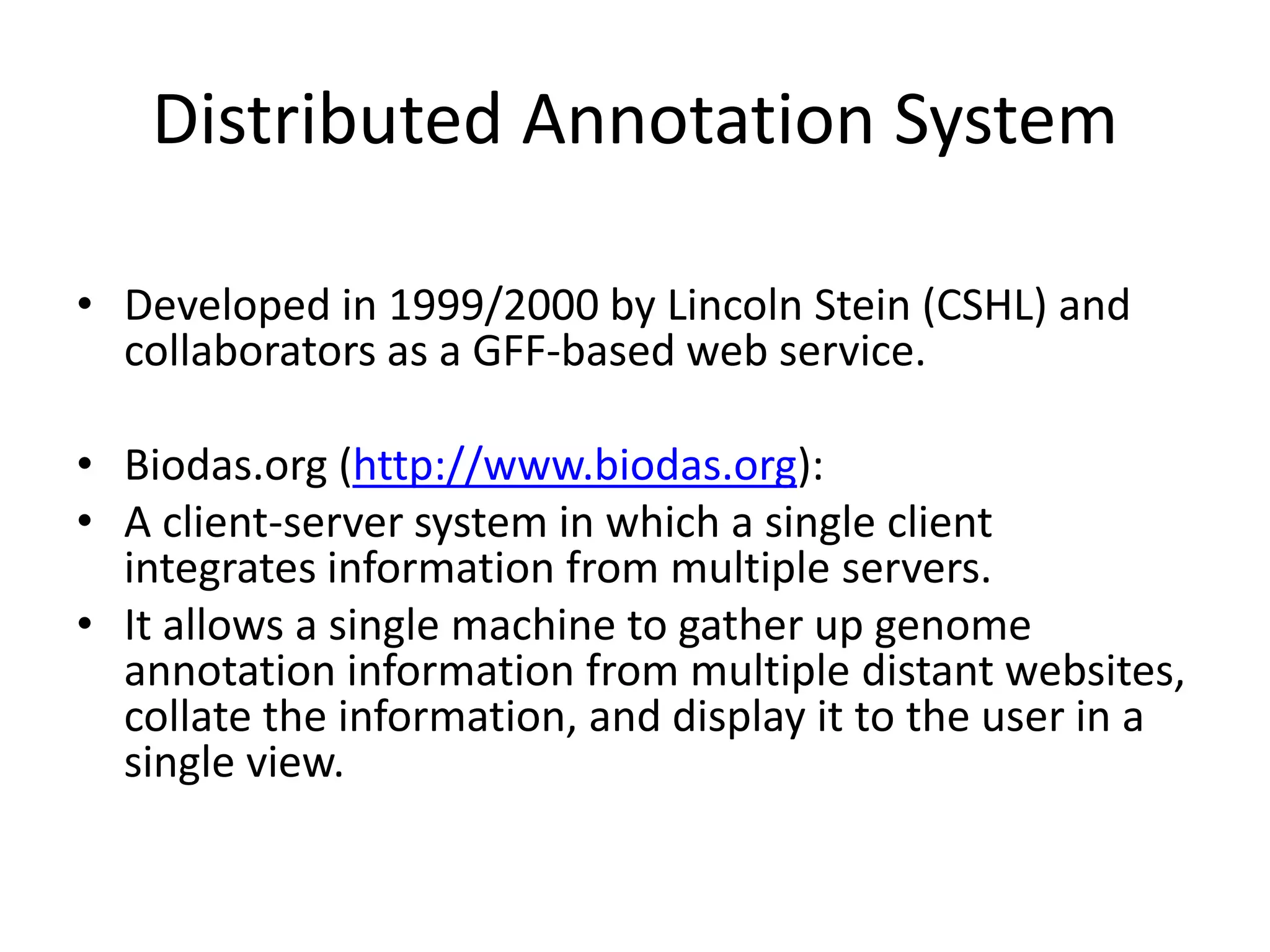 Introduction to Distributed Annotation System (DAS) | PDF Introduction to Distributed Annotation System (DAS) | PDF