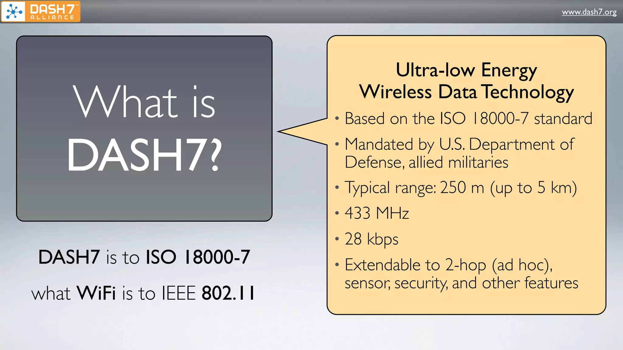 Introduction To DASH7 Technology | KEY