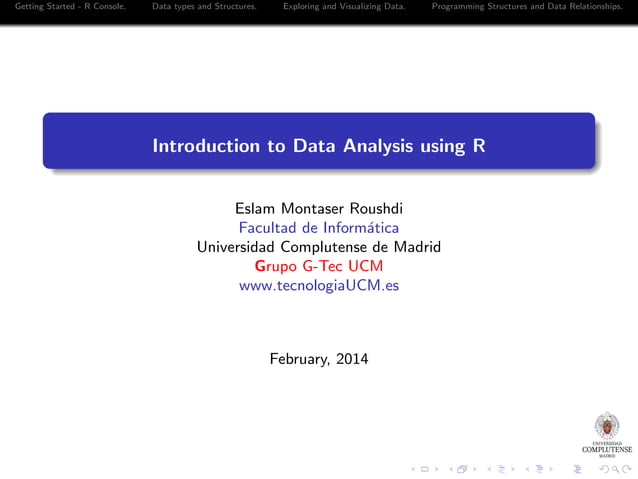 Introduction To Data Analysis Using R Pdf Databases Computer Software And Applications