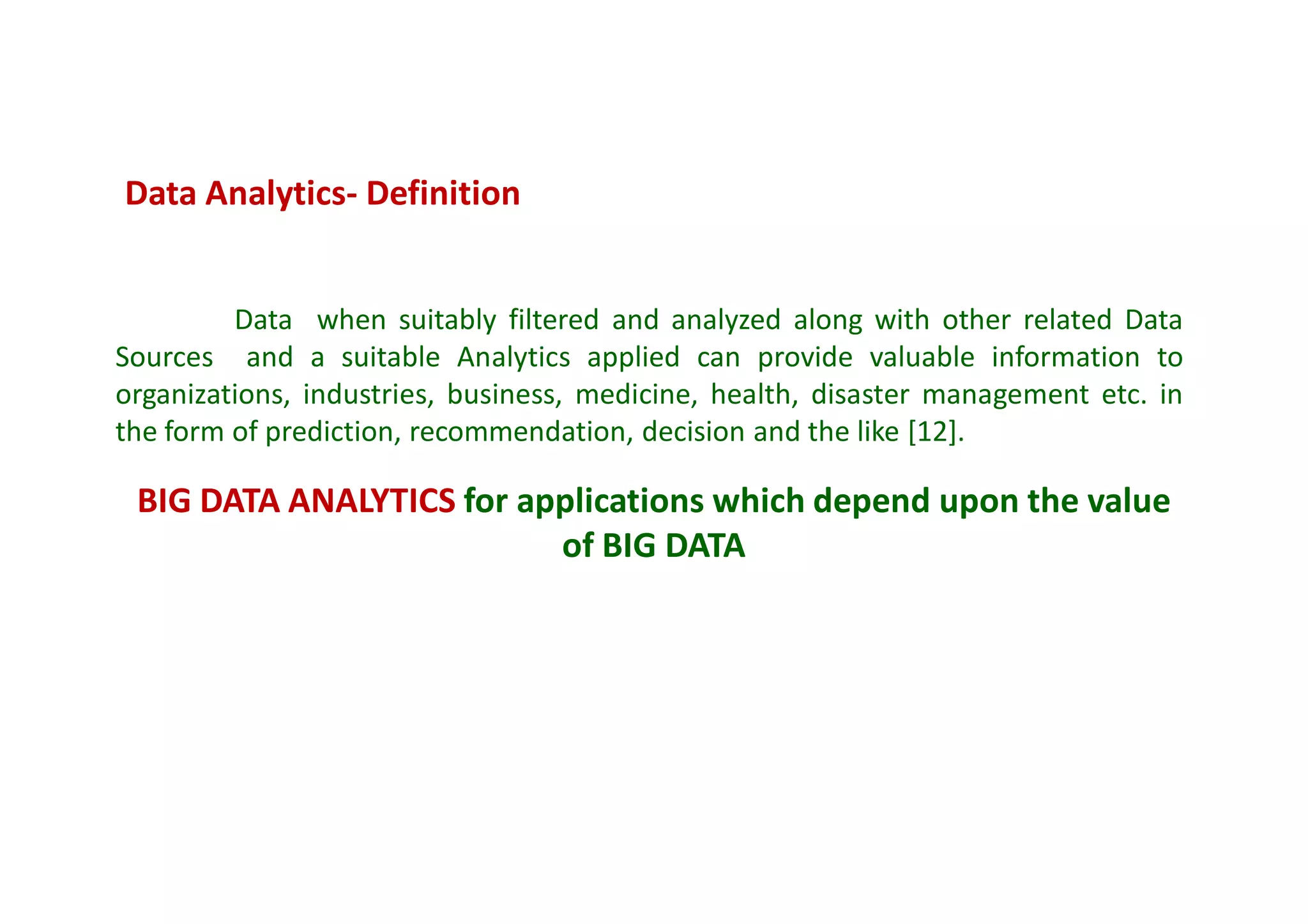 Introduction to data analytics | PDF